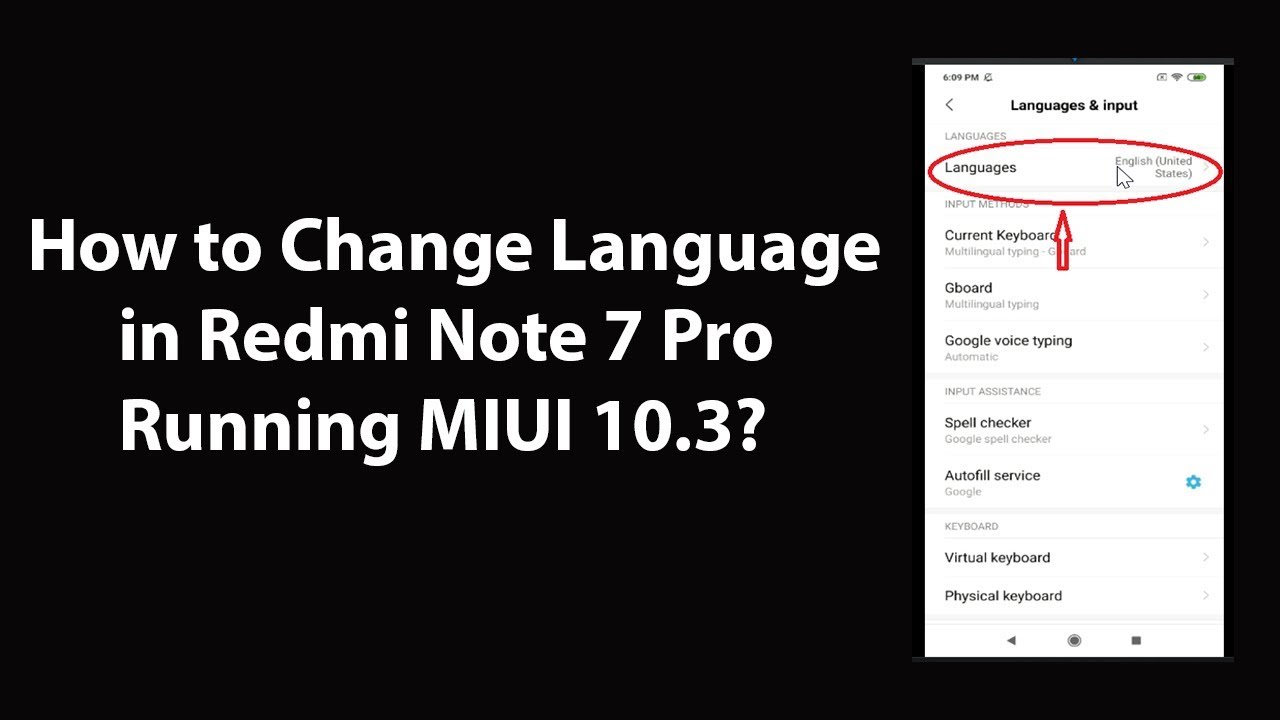 How to Change Language in Redmi Note 7 Pro Running MIUI 10.3? - YouTube