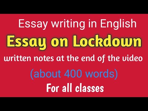 Essay on Lockdown (about 400 words) # Essay writing in English. - YouTube