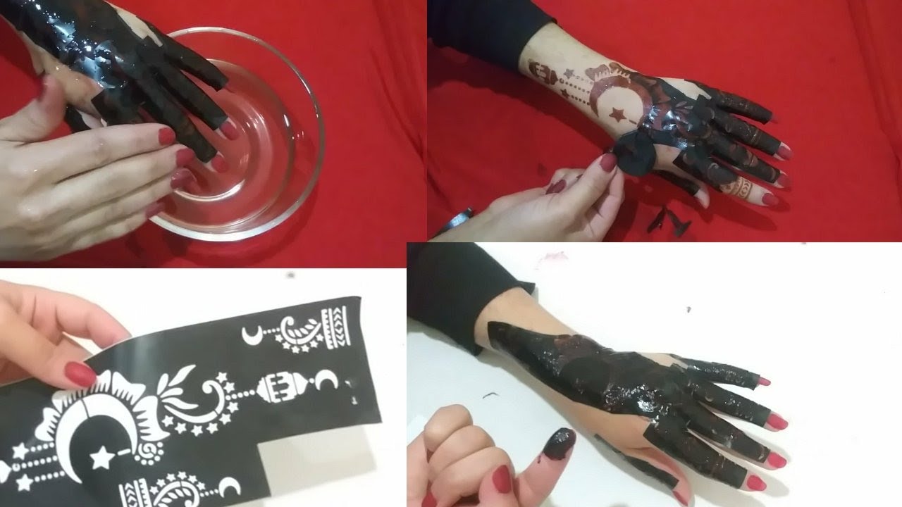 نقش حناء وأفكار سهله سهله وسريعه لتنسيق اللاصق 😍Henna inscription and ...