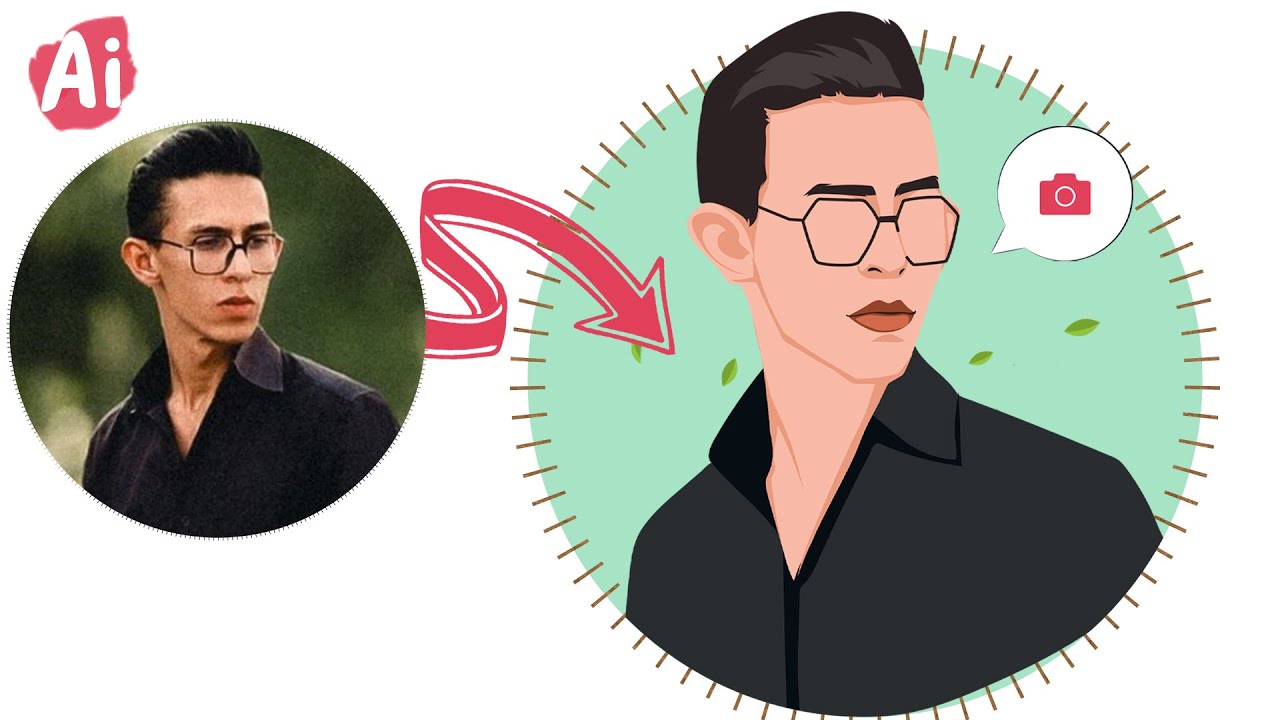 How to draw Faceless Portrait Just 10 minutes!! Adobe Illustrator - YouTube