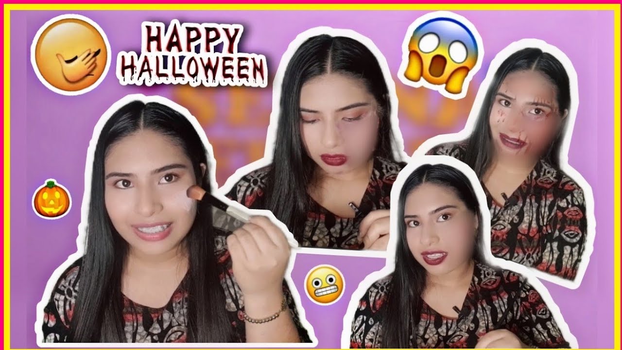 MI MAQUILLAJE DE HALLOWEEN (ZOMBI) 😱 /SELENA CERCADO 💜 - YouTube