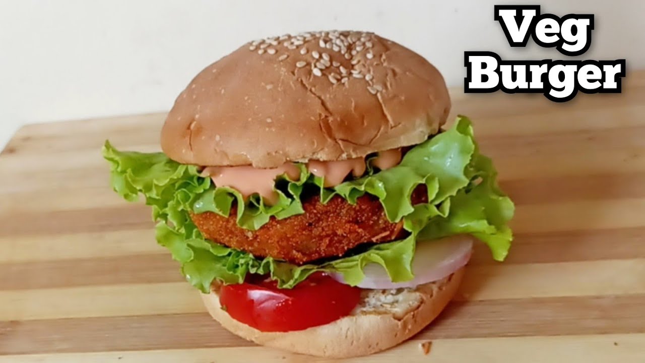 Simple and Easy Veg Burger 🍔 Cream veg burger Recipe - YouTube