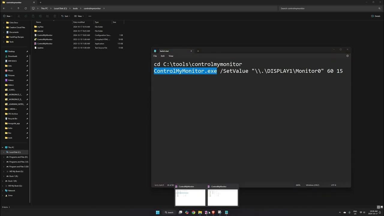 NirSoft ControlMyMonitor Tutorial for switching Monitor Input selection via shortcuts - YouTube