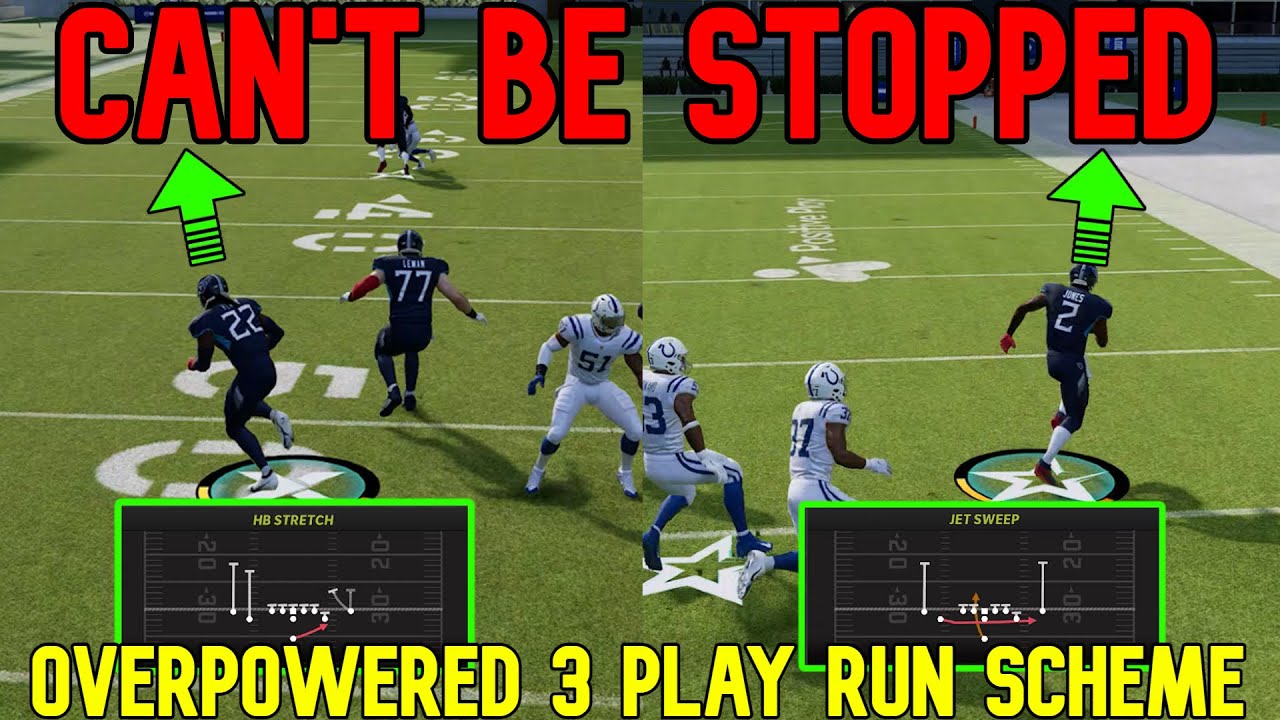 AVERAGE 15+ A CARRY!🏃💨 Most Unstoppable 3 Play Run Scheme in Madden NFL ...
