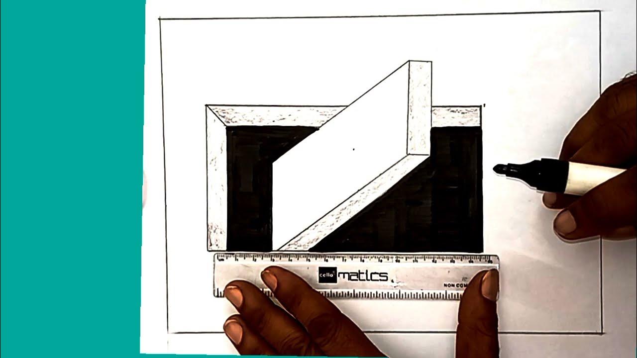 3D drawing easy trick || how to make 3D sketch ||Easy 3D Drawing || 3D ...