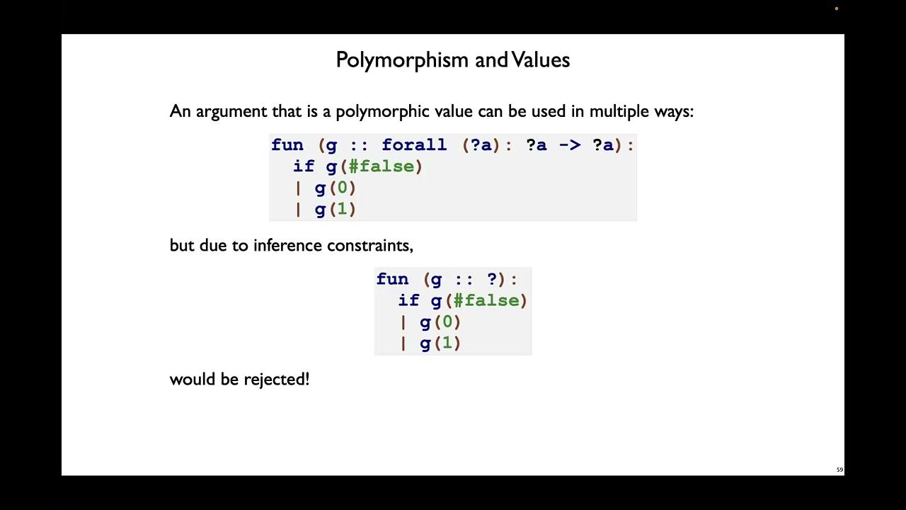 Polymorphism 6 — only non-polymorphic values - YouTube