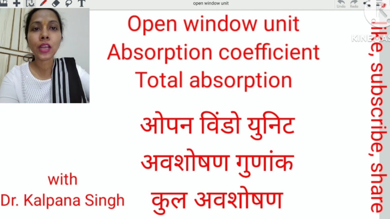 Open window unit, Absorption coefficient, Total absorption - YouTube