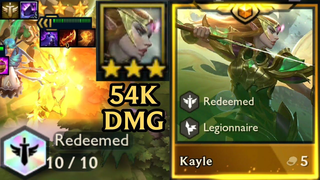 ⭐⭐⭐3 STAR KAYLE 10 REDEEMED TFT Set 5.5 Revival - YouTube