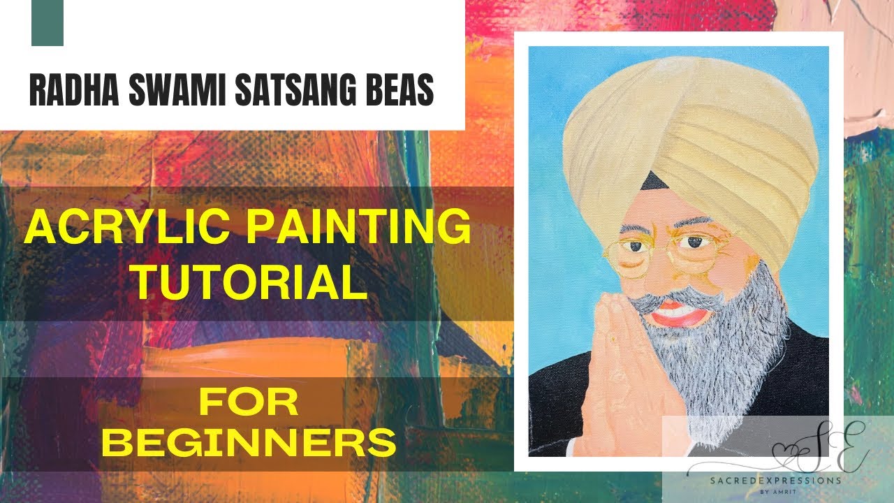 Radha Swami Spiritual Acrylic Painting Tutorial - YouTube