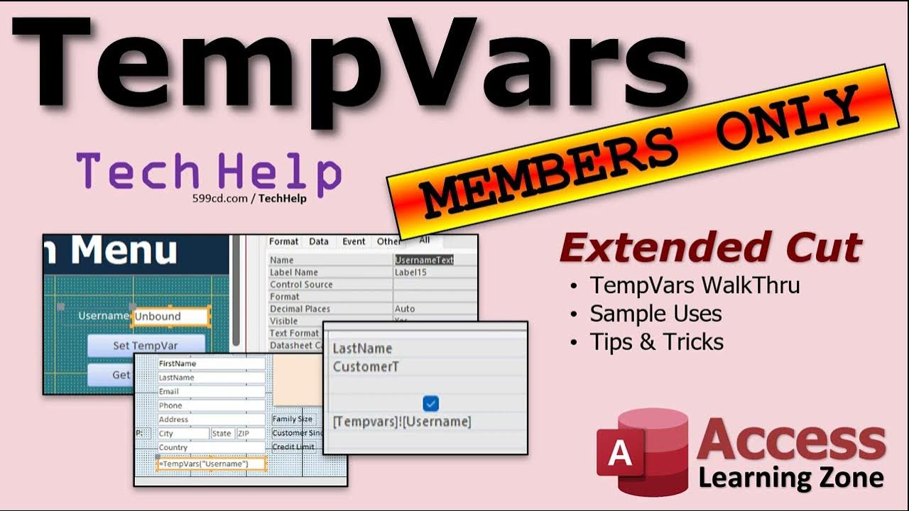 TempVars EXTENDED CUT MEMBERS ONLY Walk-Thru, Sample Uses, Tips & Tricks - YouTube