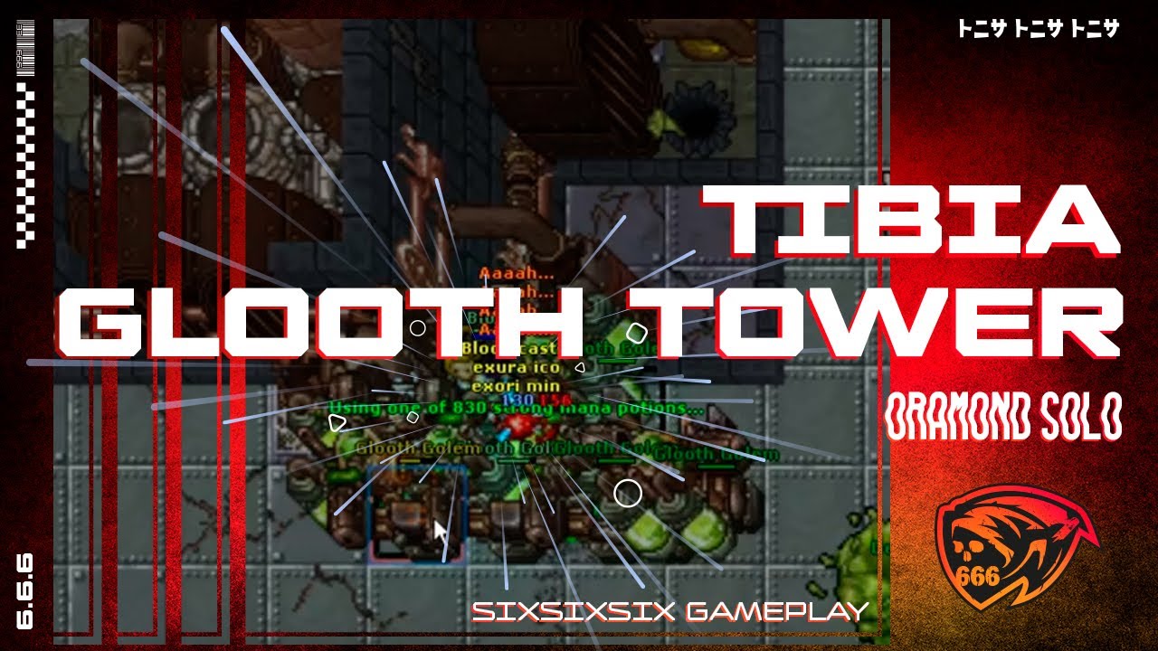 TIBIA - Glooth Tower Solo - Oramond - Hunting Knight Level 190+ - YouTube