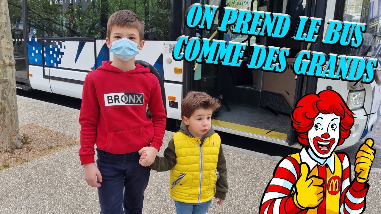 Je prends le bus avec mon frère LAGRINCHE - YouTube