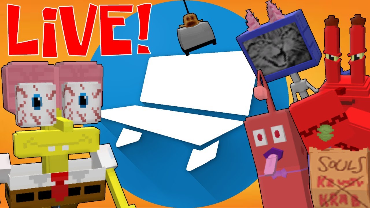 LIVE🔴Creating SpongeBob SquarePants Addon - LIVE Blockbench - YouTube