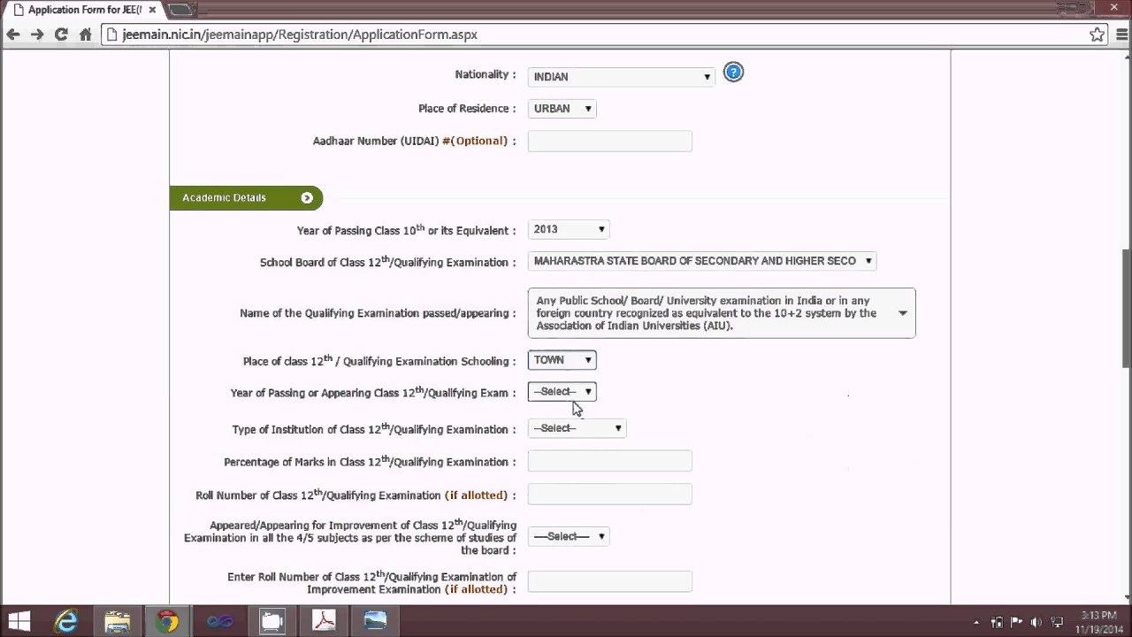 Step By Step Guide On How To Fill JEE Main 2015 Form Part1 for Mumbai step-by-step-guide-on-how-to-fill-jee-main-2015-form-part1-for-mumbai
