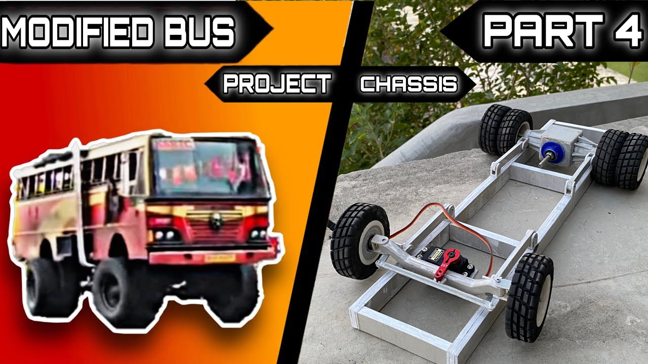 PART 4 BUS CHASSIS | KSRTC MODIFIED RC BUS | HOW TO MAKE BUS WITH PVC ...