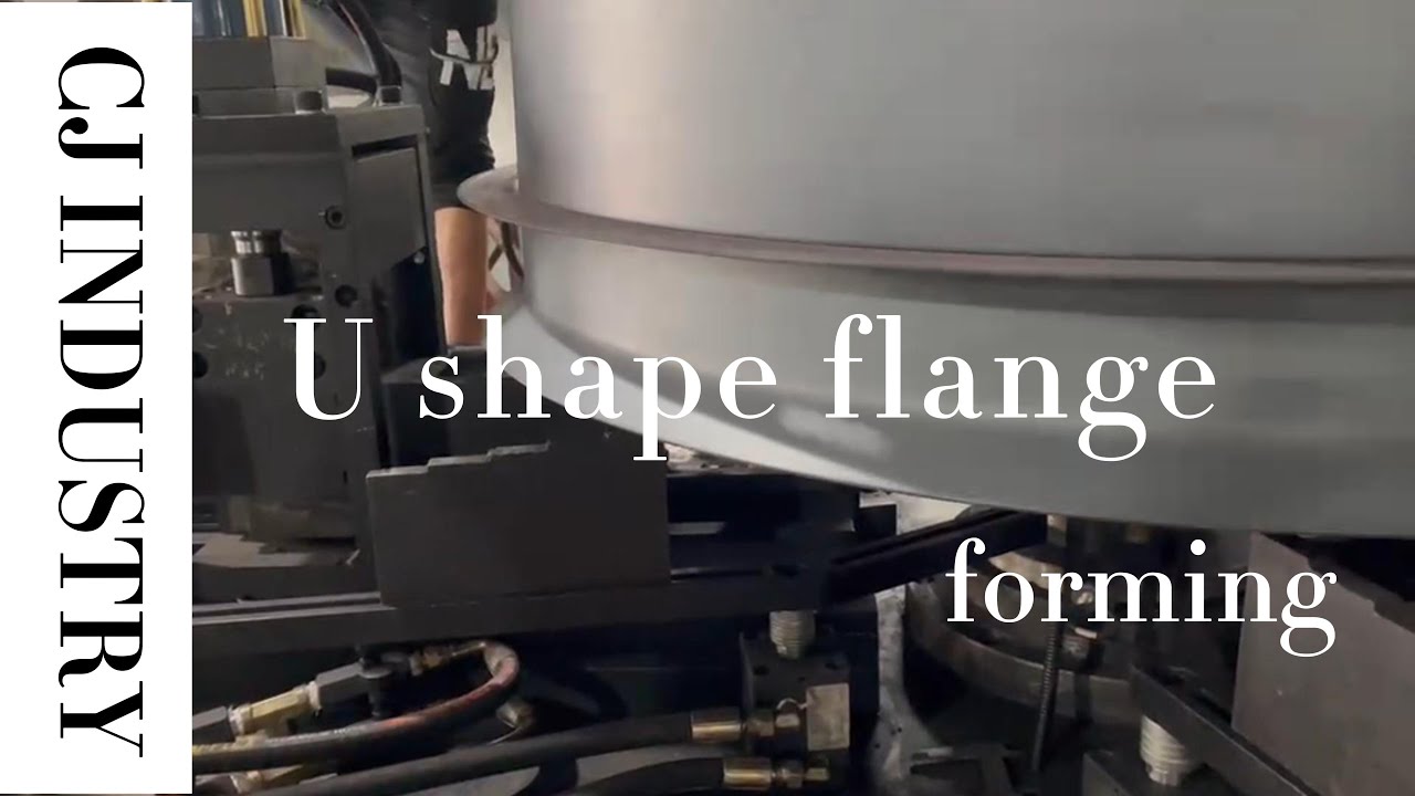 U shape fan flange forming machine - YouTube