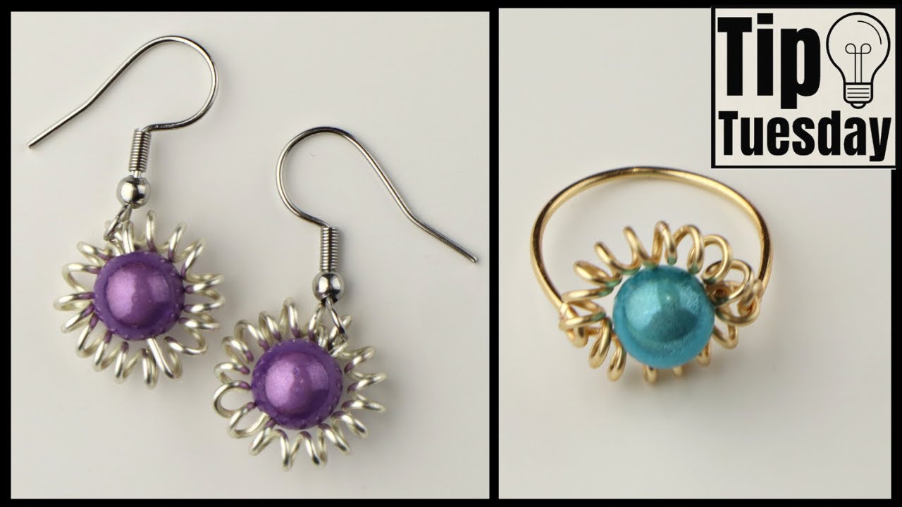 Wire Coil Earrings and Rings Tutorial - YouTube