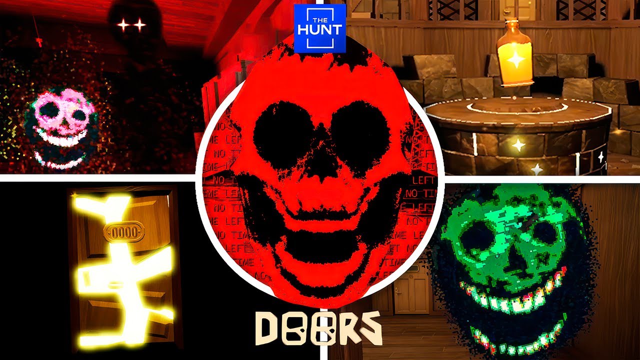 Doors x Hunt (Full Game) - All Jumpscares & All Bosses - YouTube