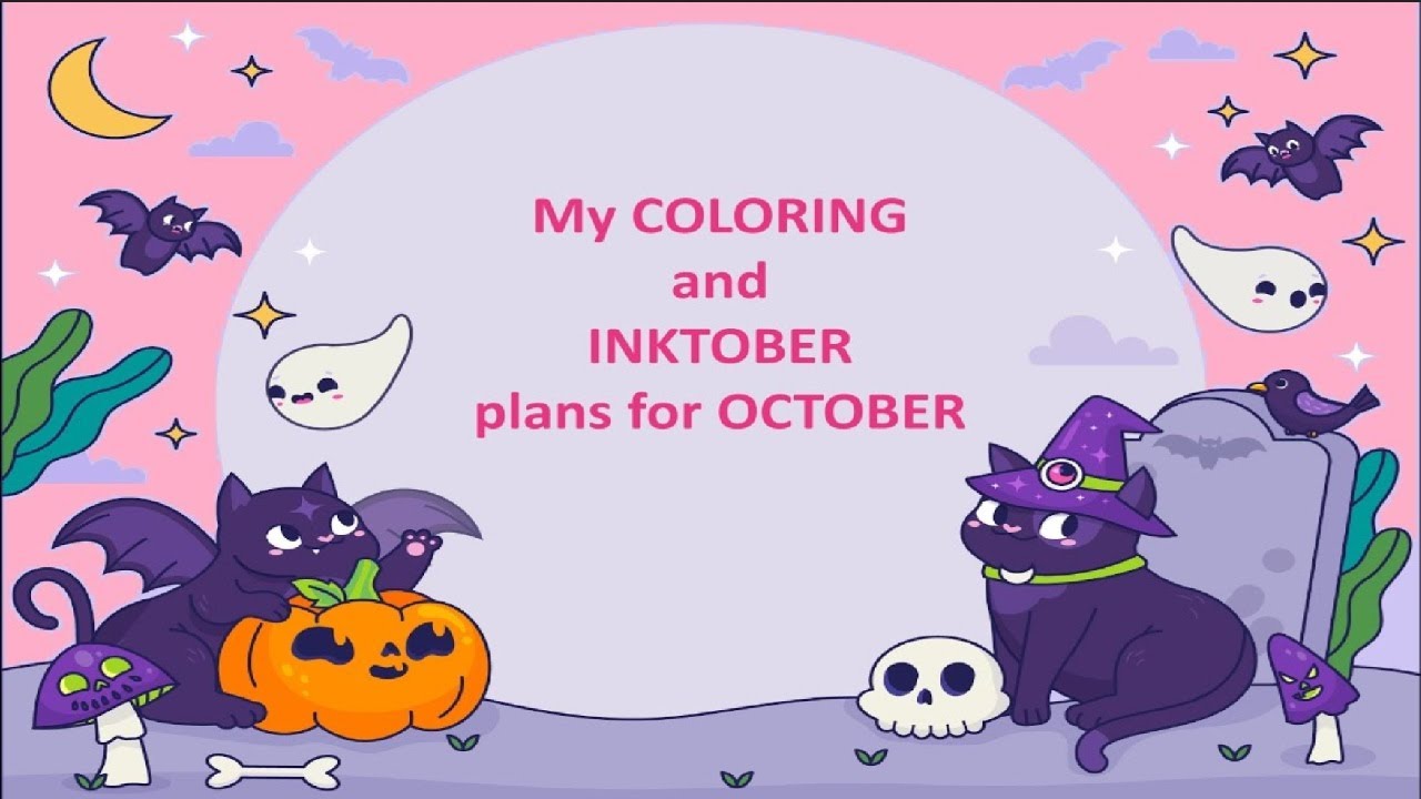 My COLORING and INKTOBER plans for October 2025 - YouTube