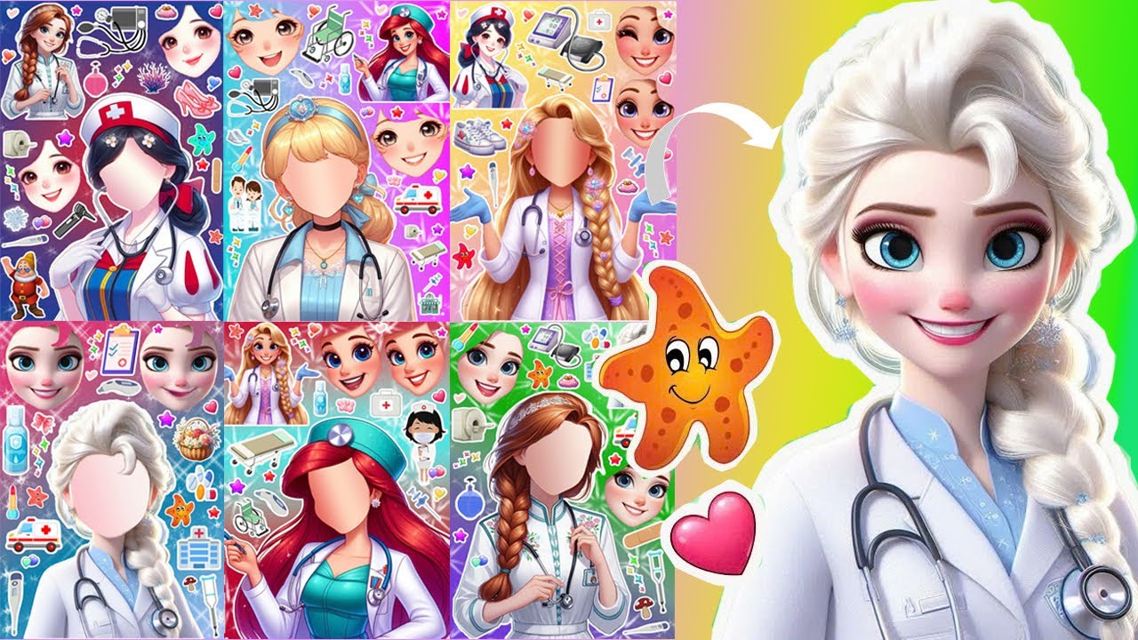 ディズニープリンセス Disney Princess Movies DIY Sticker Book with Elsa Anna Ariel ...