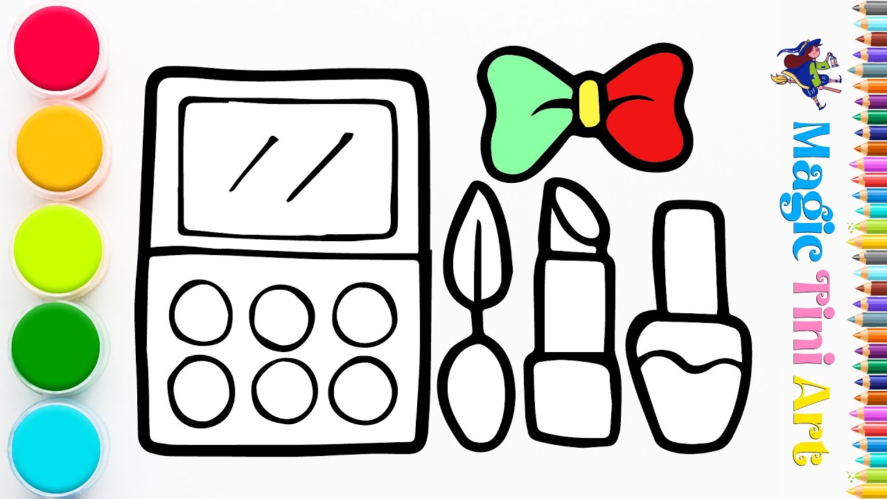 How to quickly draw a makeup kit from A-Z | Step by Step - YouTube