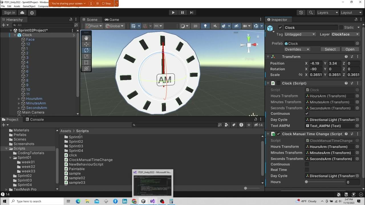 Section03 Week02 Video01 Clock Script 01 - YouTube