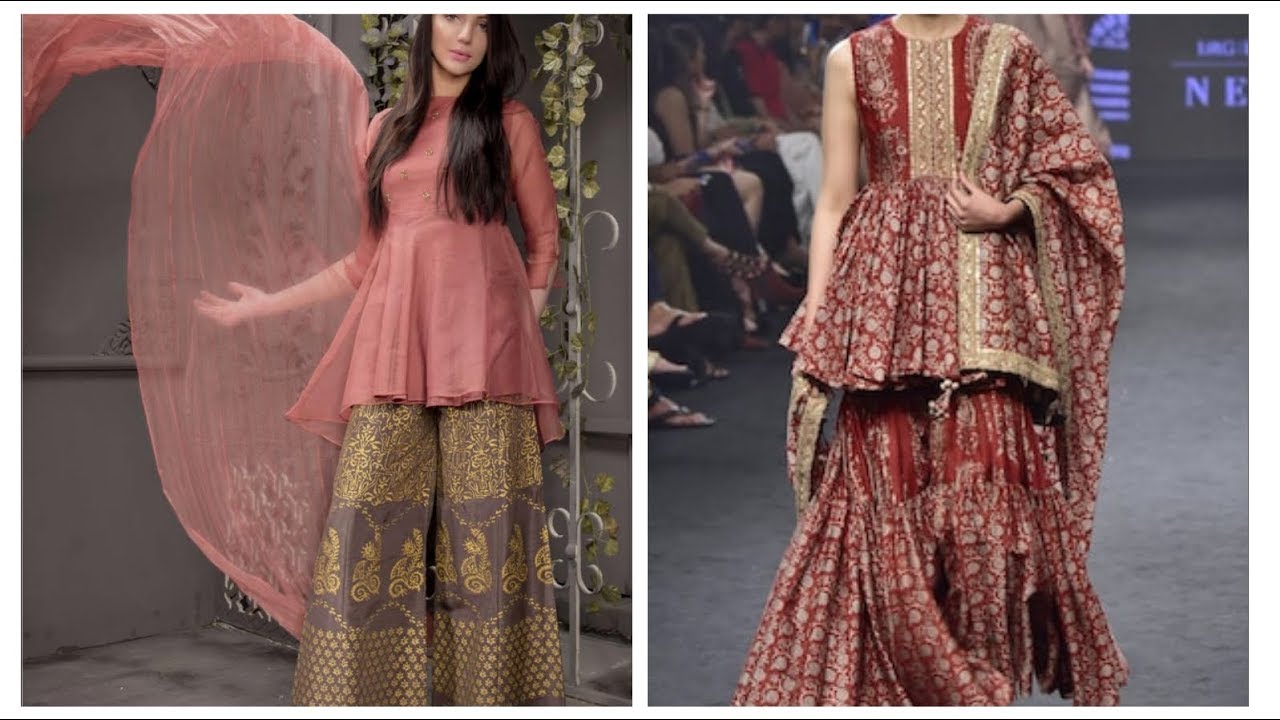 Cotton kurti with palazzo pants,designer kurti with plazo design ideas ...