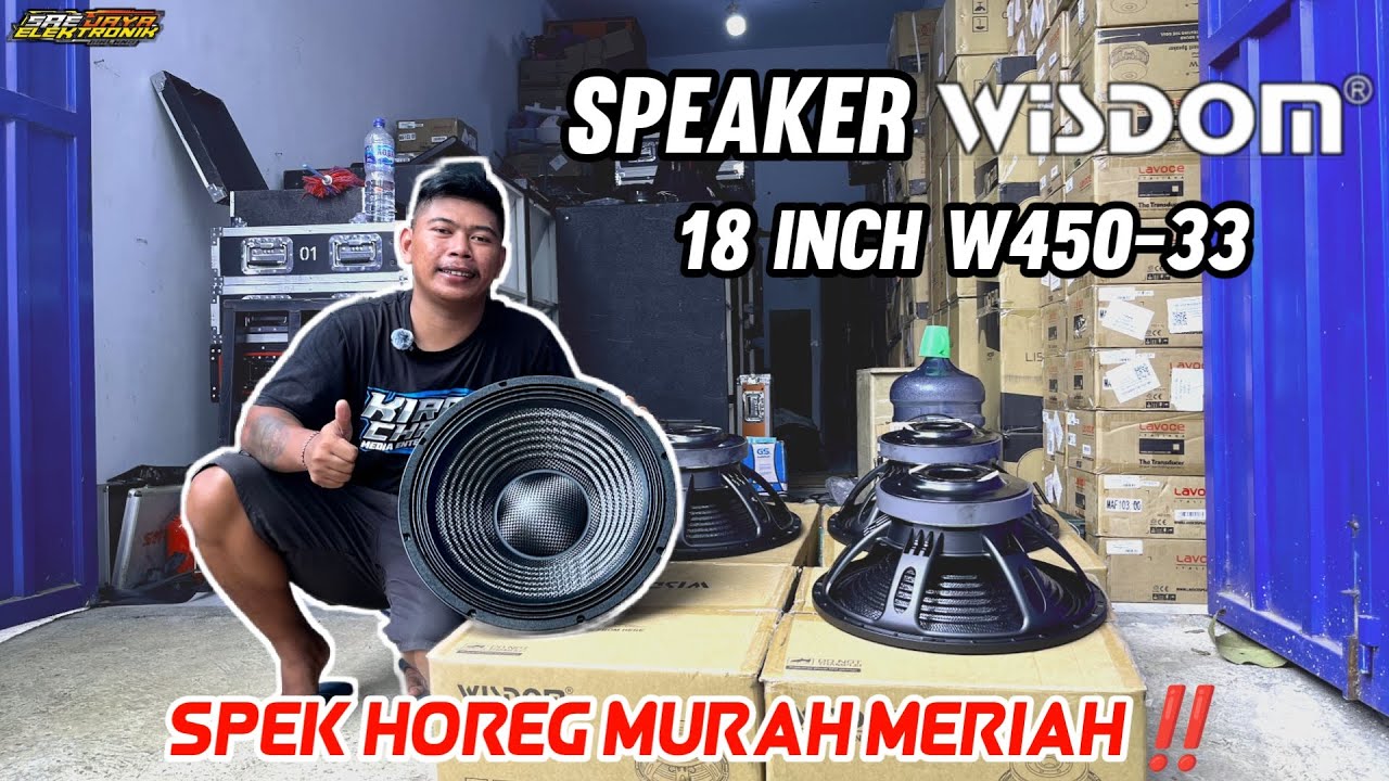 SPEAKER WISDOM 18 W450-33 CARBON ' SPEK HOREGG HARGA MURAH MERIAH JOSSS - YouTube