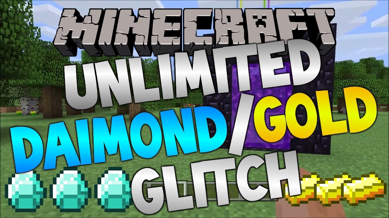 Minecraft Unlimited Diamonds/Gold Glitch (Xbox One & PS4) - YouTube