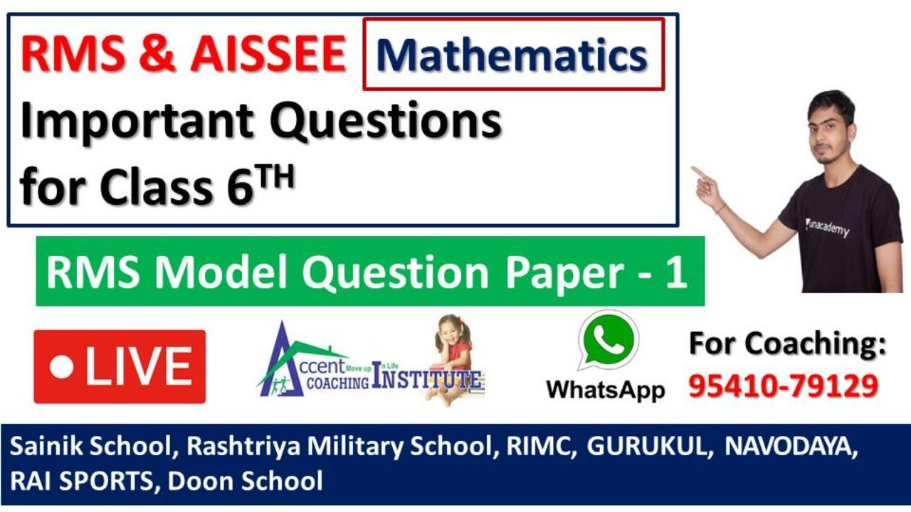 Rashtriya Military School RMS Model Question Paper - 1 By Suraj Sharma ...