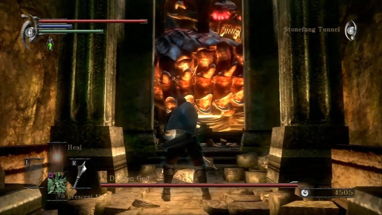 Demon's Souls (Original) - Dragon God - StoneFang Tunnel 2-3 - YouTube
