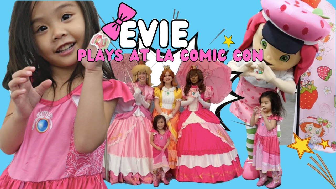Princess Peach Evie loves Strawberry Shortcake at LA Comic Con | Evie ...