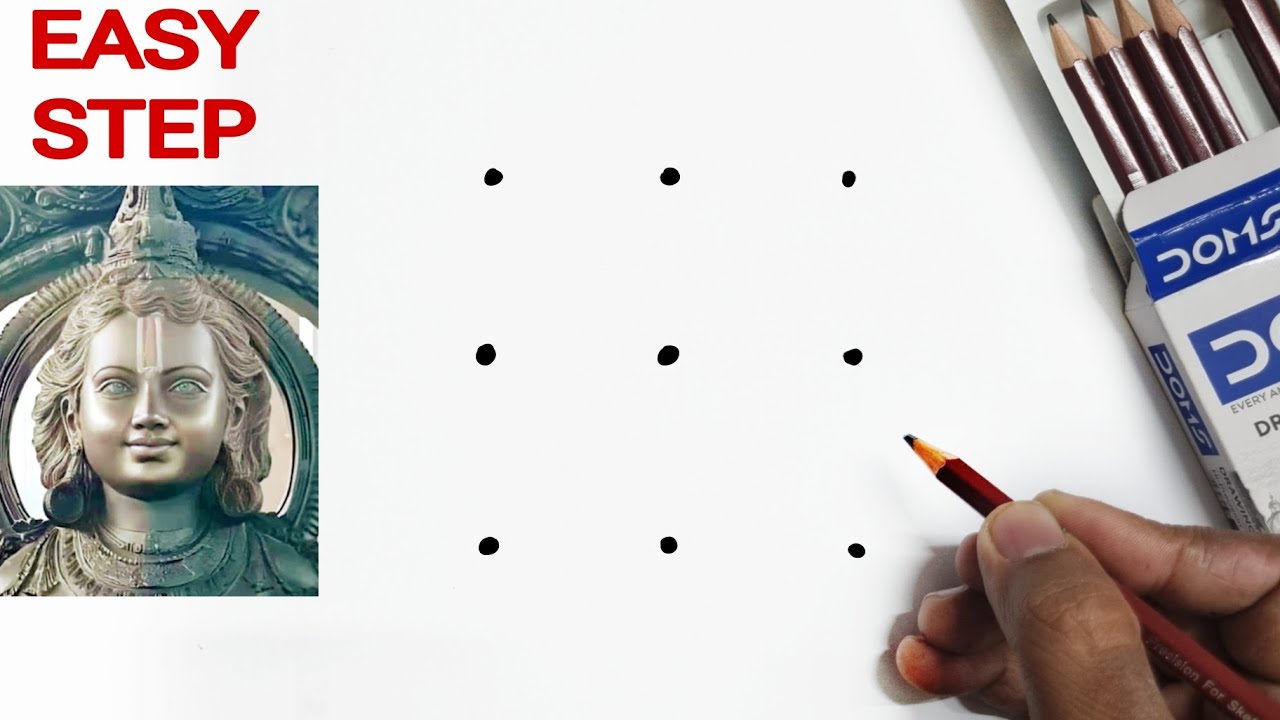 Ram lala ayodhya drawing // How to draw Ram lala Ayodhya // Easy Ram ...