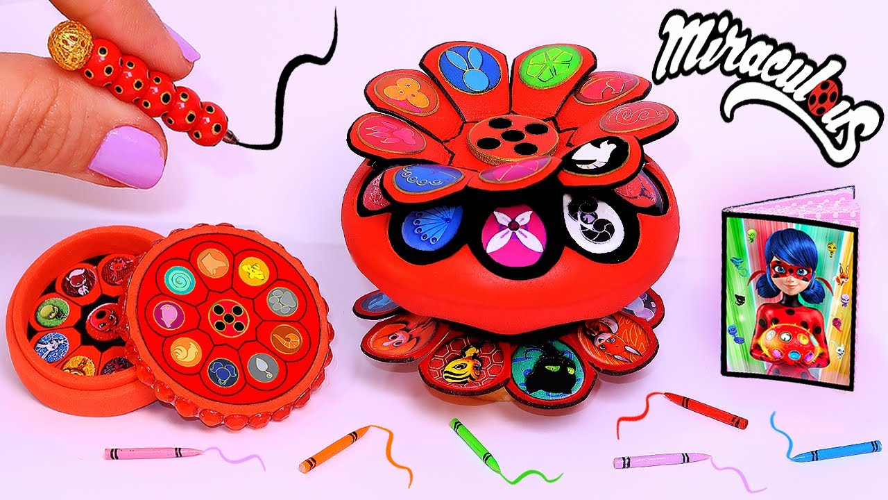 🐞DIY: Miniature MIRACULOUS LADYBUG School Supplies ( Backpack, Notebook ...