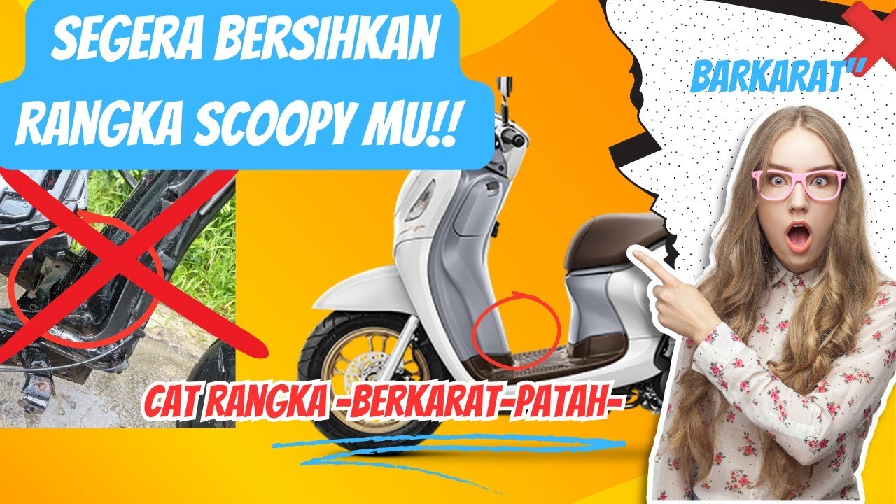 RANGKA SCOOPY NEW ESAF |pemakaian 2 tahun - YouTube