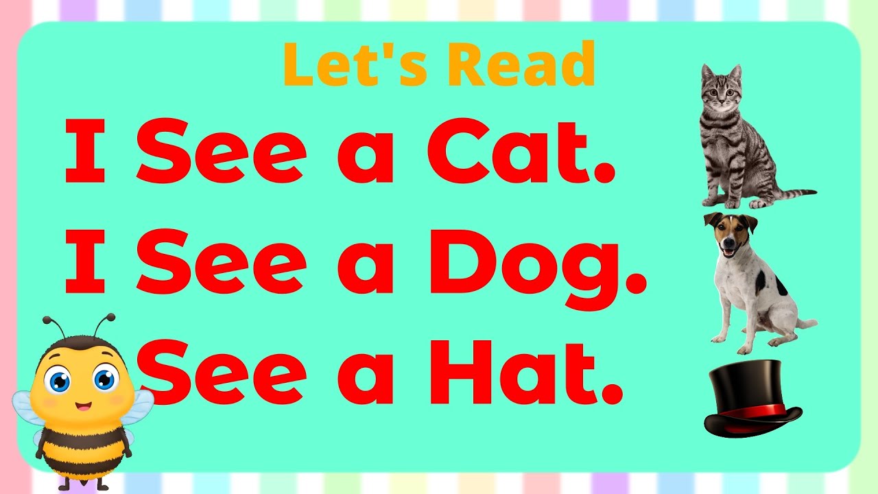 Learn to Read Sentences for Kids | I See a Cat 🐱 | Reading Lesson ...