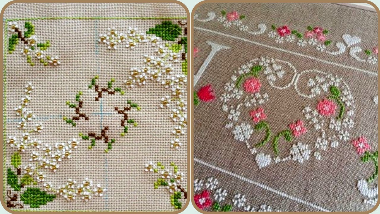 Mixed Cross Stitches Hand Embroidery Patterns Countable Colorful ...