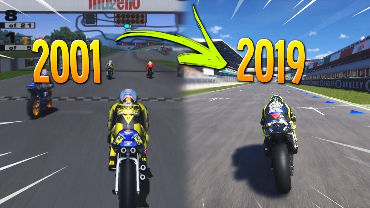 EVOLUTION OF VALENTINO ROSSI IN MOTOGP GAME - YouTube
