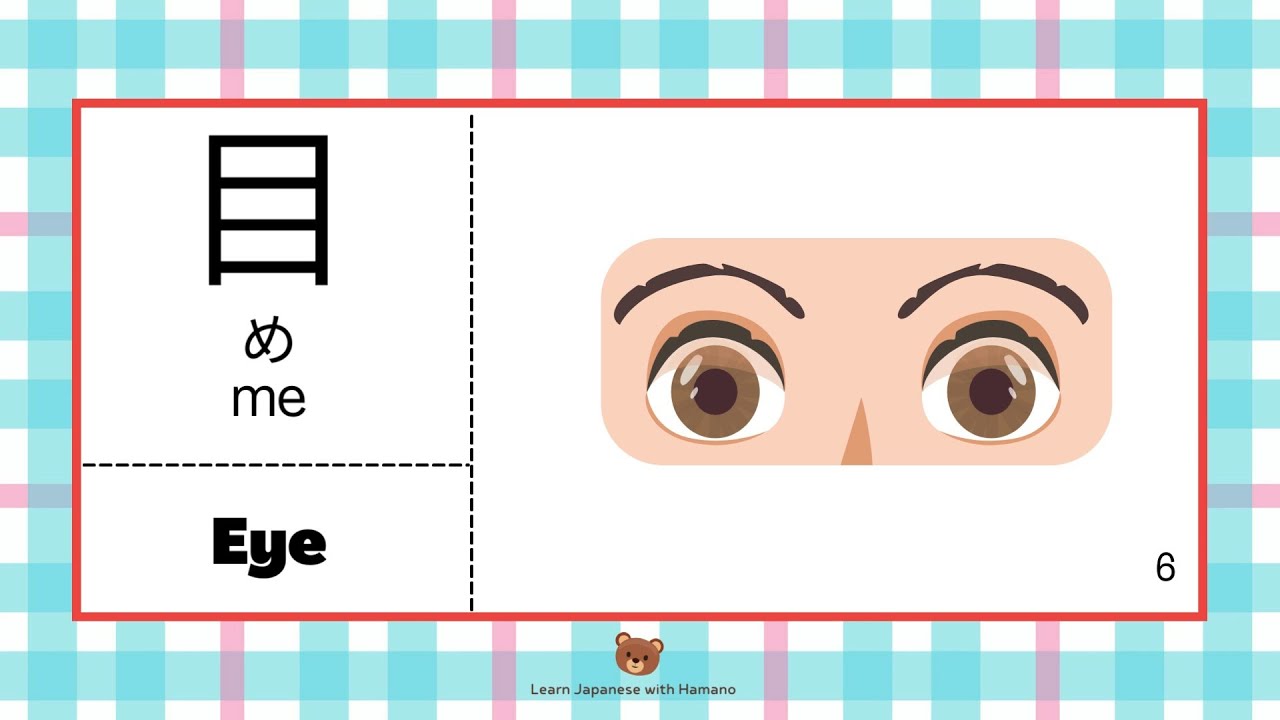 30 Japanese words about Body parts in Hiragana and Kanji - YouTube