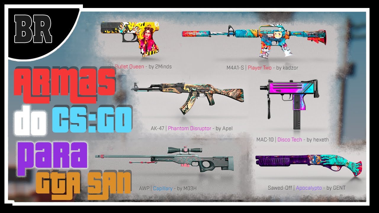 GTA SAN / SAMP - Pack de Armas em HD do CS:GO para GTA SA: Substitua 17 ...