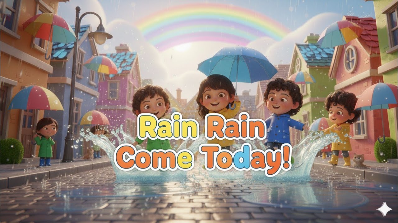 🌧️ Rain Rain Come Today! | Cute Nursery Rhyme - YouTube