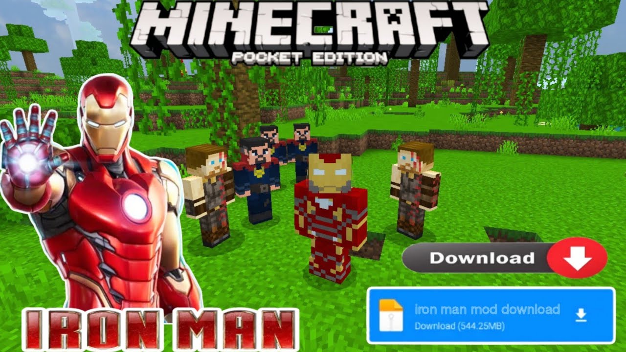 How To Download Iron Mod In Minecraft Pe ! Minecraft Iron Man Download ...