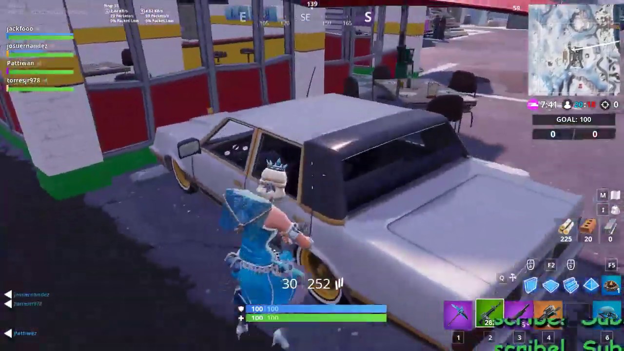 frozen's elsa in fortnite the new glimmer skin season 7 fortnite - YouTube
