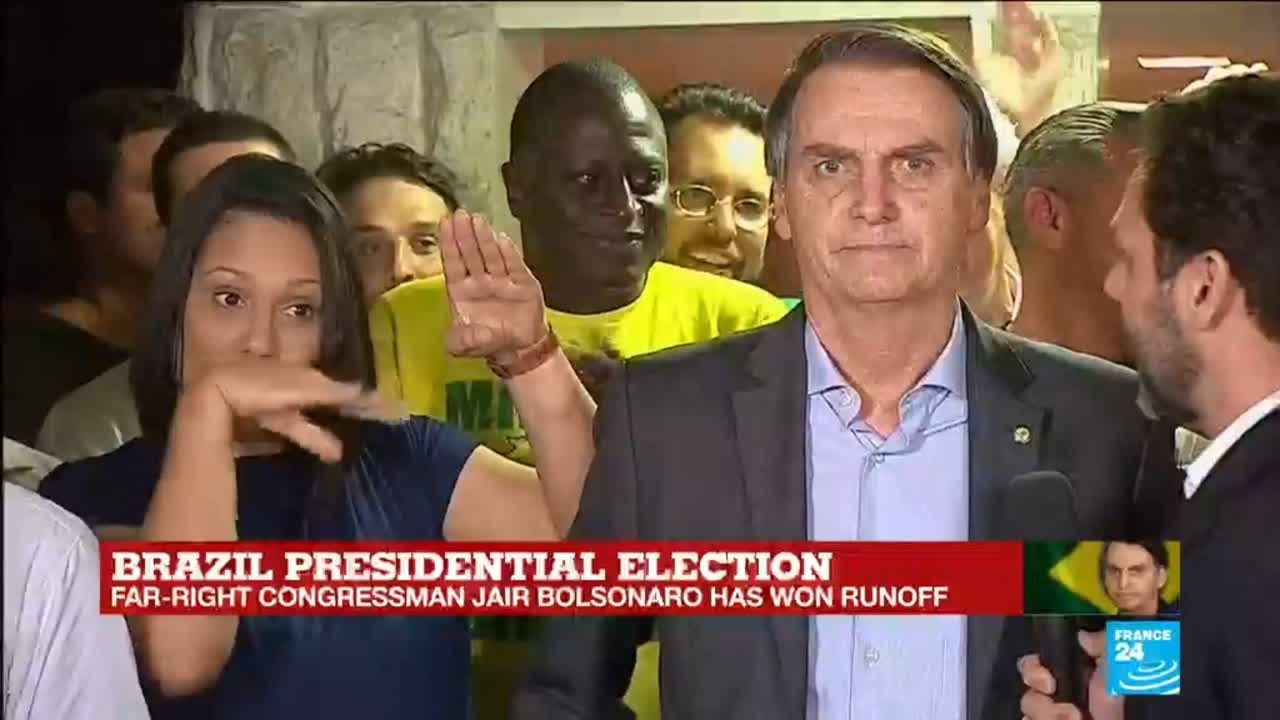 Brazil's newly elected president Jair Bolsonaro victory speech - YouTube