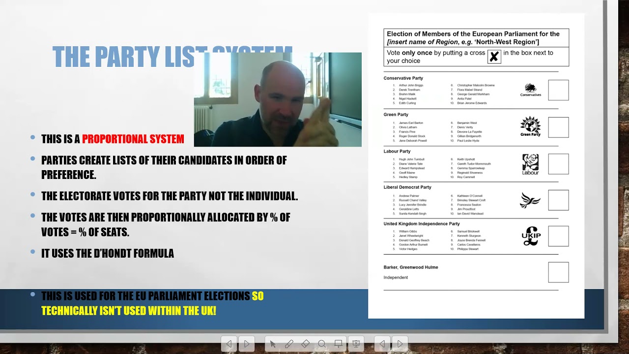 The Party List system - Proportional - YouTube