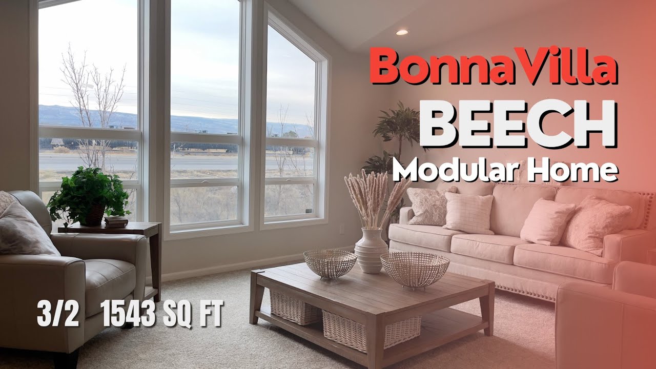 Beech by BonnaVilla Homes FANCY WINDOW! IRC Modular doublewide - YouTube