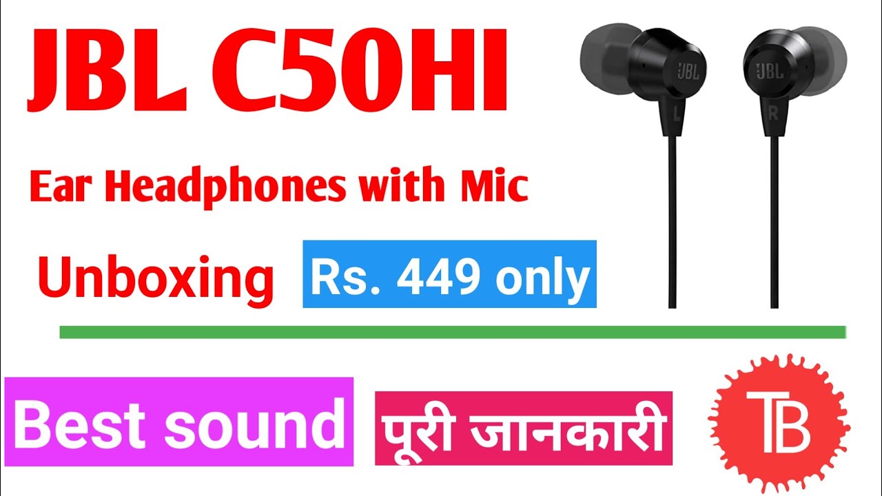 JBL C50HI headphones unboxing - YouTube