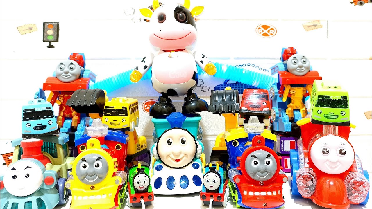 Kereta Thomas and Friends, Excavator Twin, Thomas Robot, Cartoon Train ...