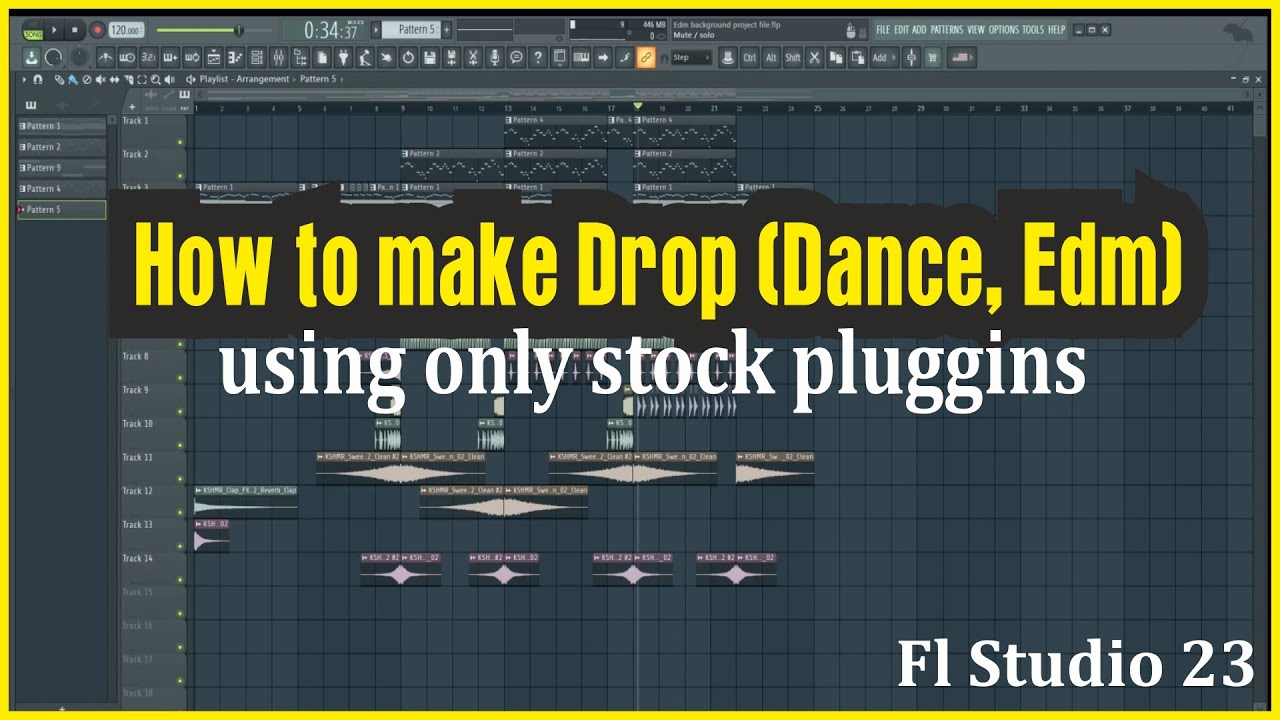 How to make EDM drop dance advance using only stock pluggins. - YouTube