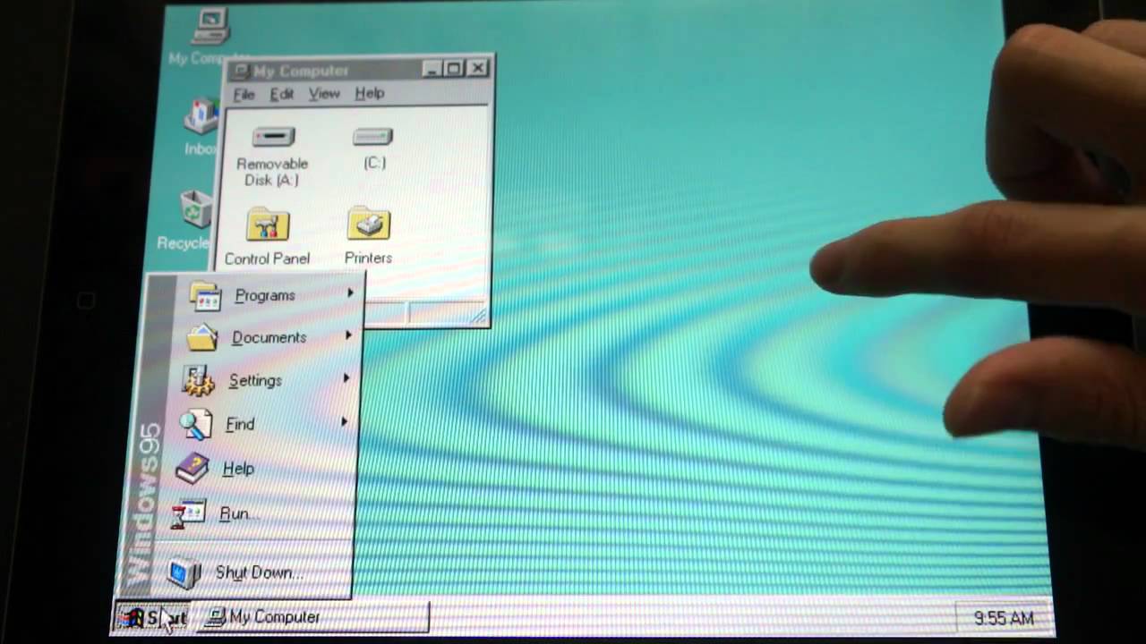 Windows 95 on an iPad 2 - YouTube